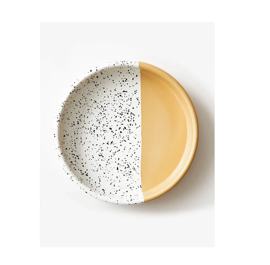 Simple Design Ceramic Tray Food And Coffee Tea Serving Round Tray ...