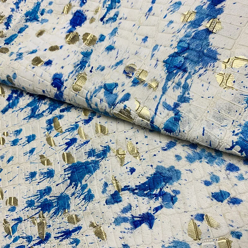 Custom Dot Pattern Metallic And Embossed Genuine Cowhide Designer ...