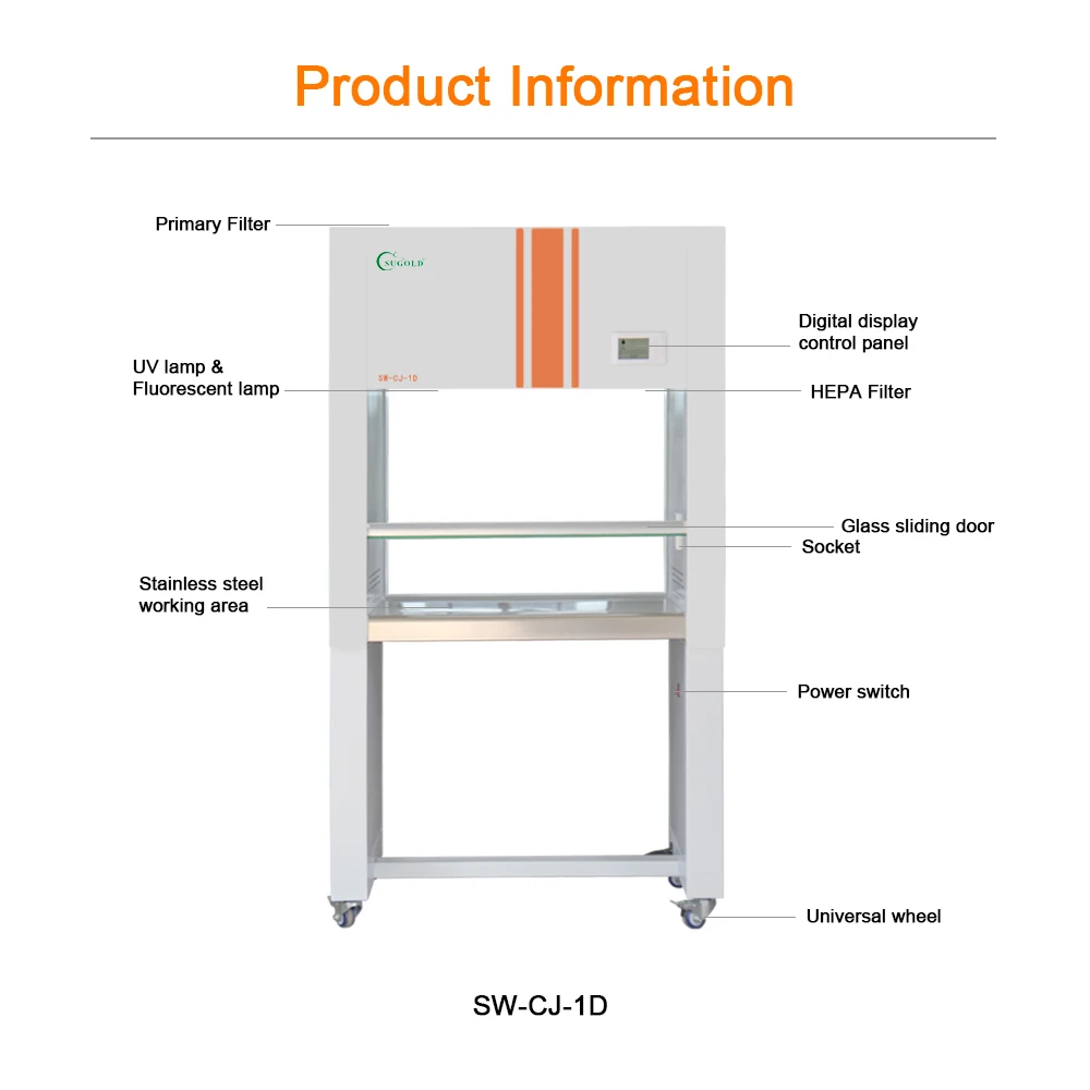Cheap Price Laminar Flow Cabinet Vertical Airflow Clean Bench With Hepa ...
