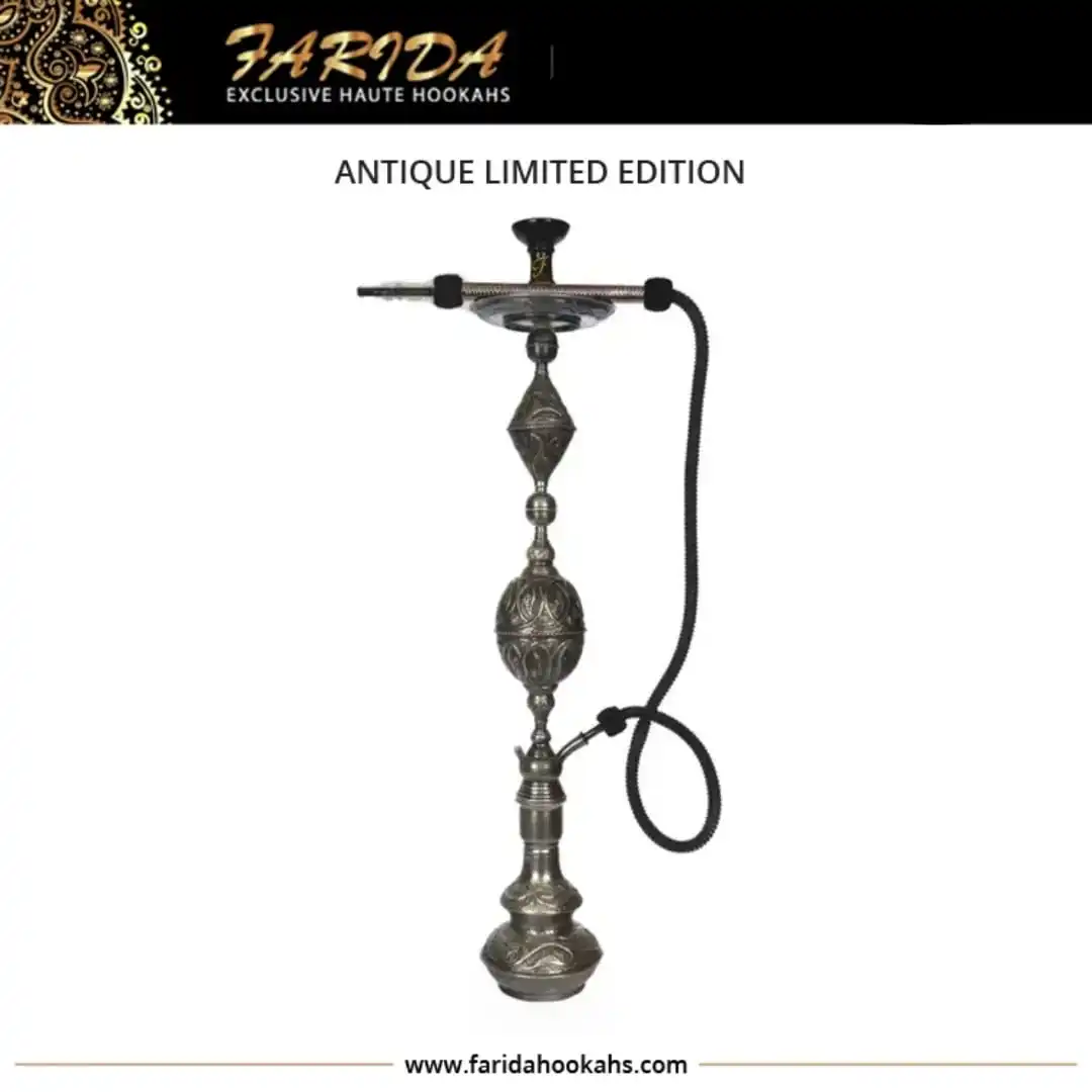 Farida Luxury Antique Limited Edition Egyptian Hammered Brass Hookahs Unique Reproduction with ...