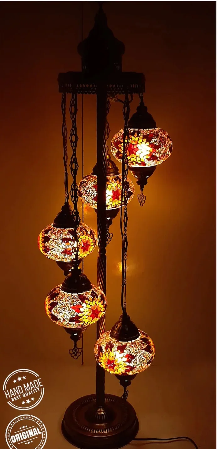 Turkish Mosaic Floor Lamp - Elegant LED Lighting Solution