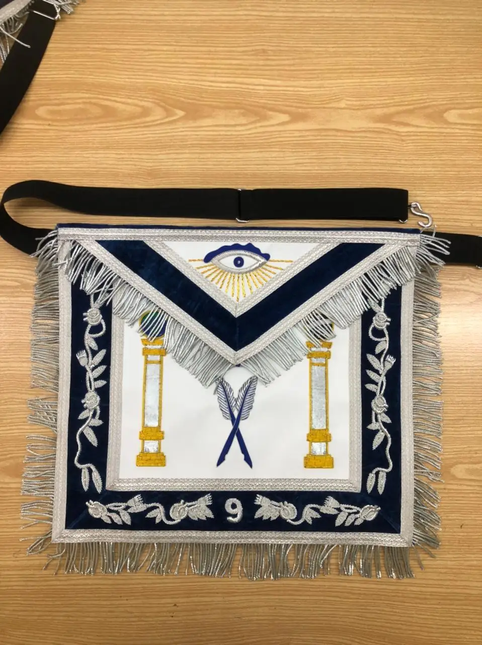 Masonic Regalia White Plain Masonic Apron Customized Hand Embroidery PU ...