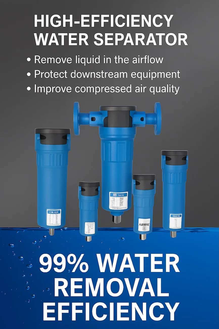 1 2 air Compressor Water Separator AIRMAX Cyclone Separator Water ...