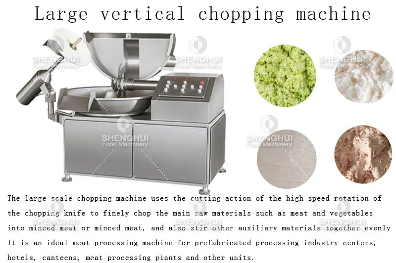 Large Vertical Meat Food Chopping Machine Beef Fish Meat Bowl Cutting ...