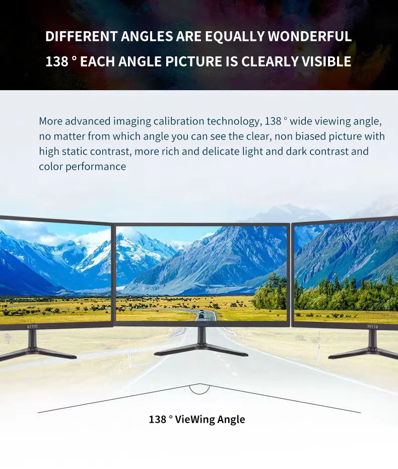 Ips Screen 24 Inch Display Office Monitor For Student Frameless ...