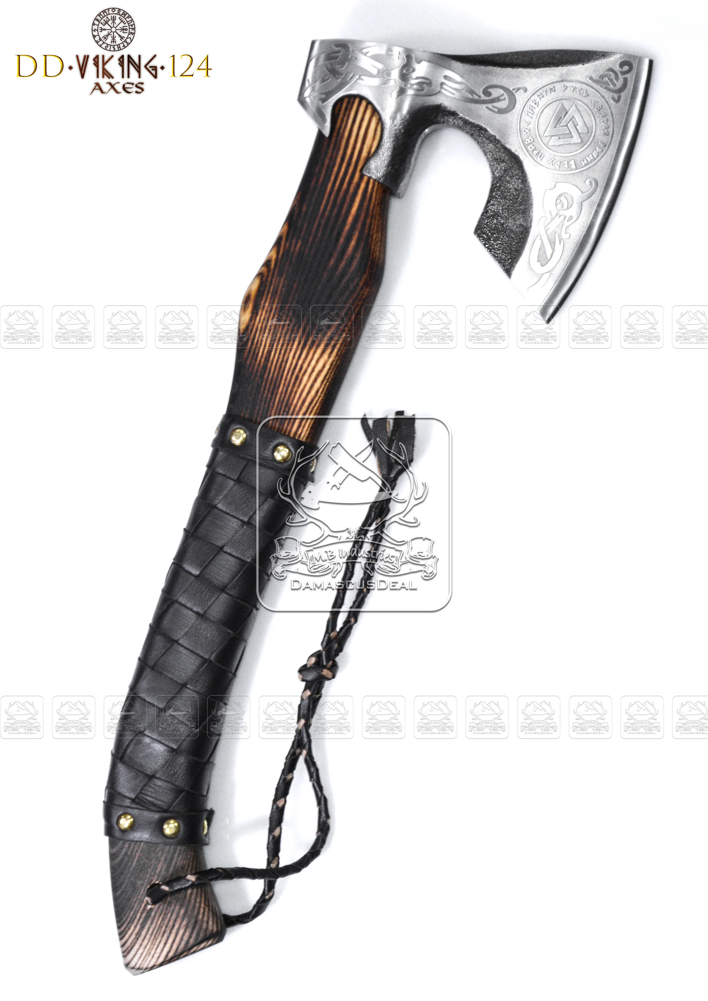 Double Head Viking Axe - Handmade Carbon Steel Tomahawk