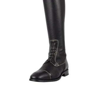 Equestrian Riding Long Zipper Boots Polo Men Horse Riding Tall Real ...