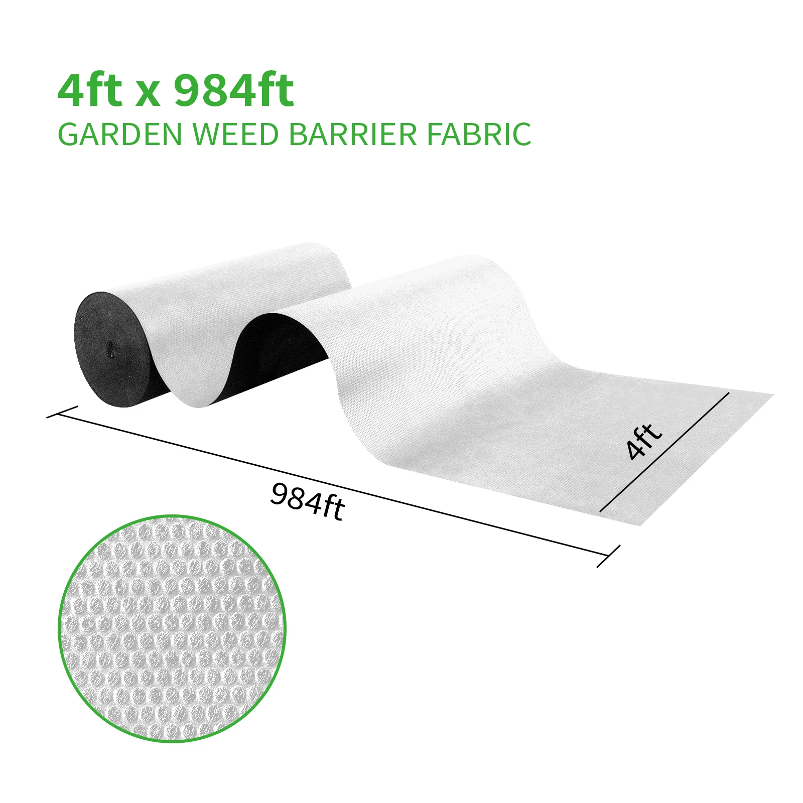 2.6tfx66ft Weed Barrier Landscape Fabric Heavy Duty 42.3oz Woven Weed ...