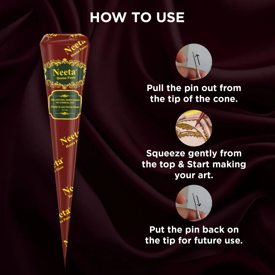 Wholesale Indian Henna Paste Cones - Temporary Tattoo Ink