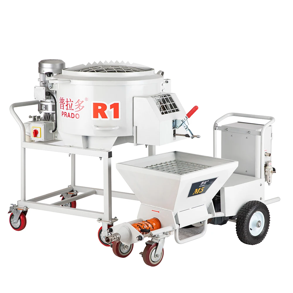 PT-M5 screw type multifunctional gypsum mortar machine and PT-R1 ...