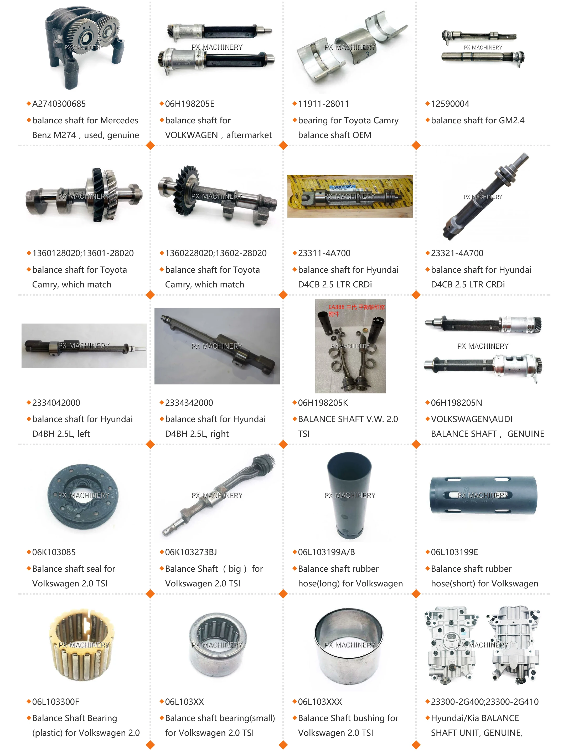 06h198205e Ea888 06h198205d Engine Parts Balance Shaft For Volkwagen ...