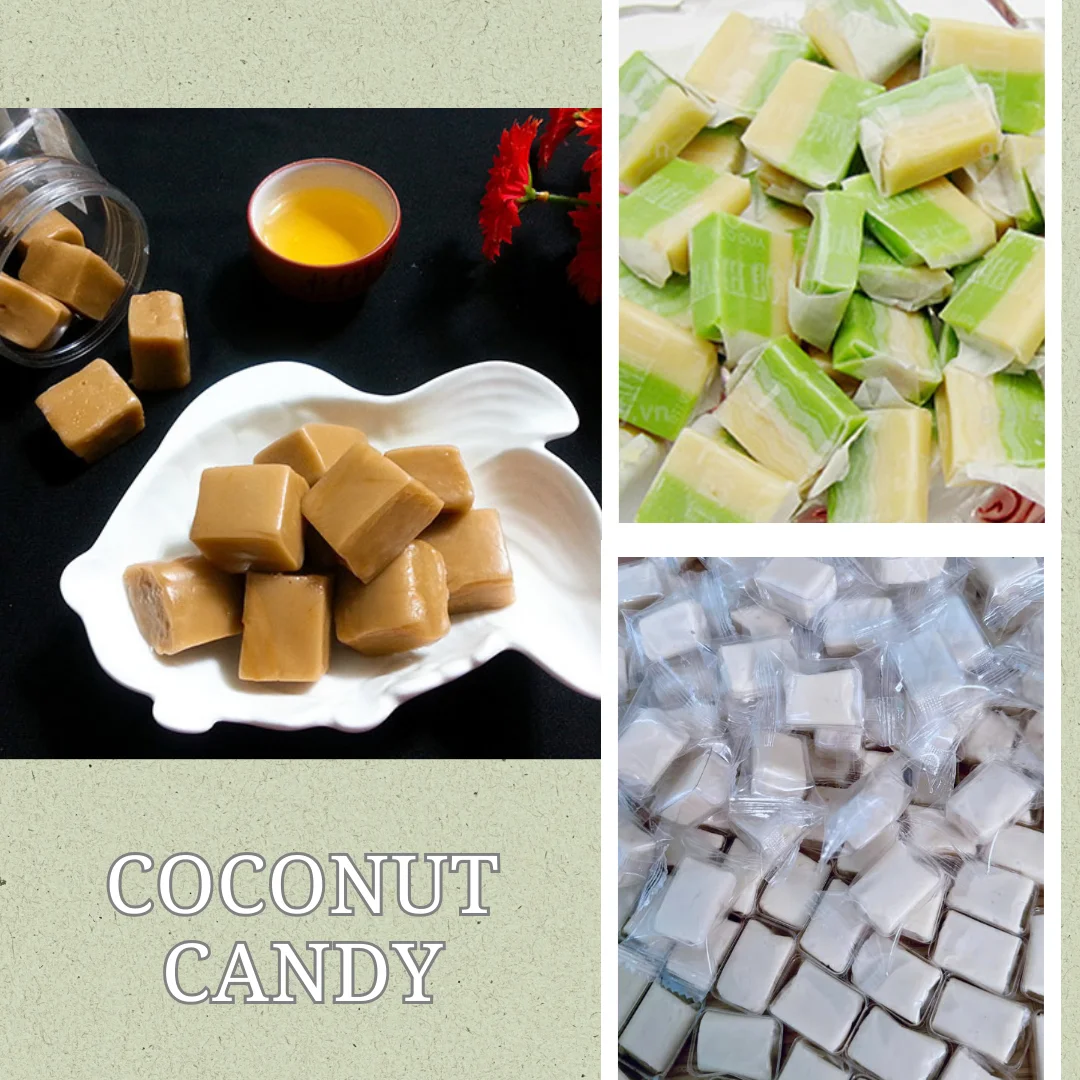 Vietnam Coconut Candy Magic: Natural Coconut Candy With Durian, Pandan ...