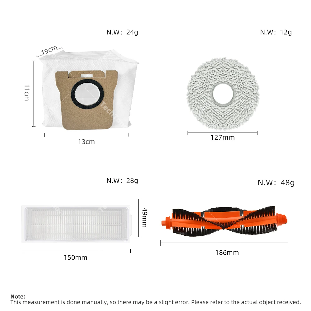 Mop Cloth Dust Bag Hepa Filter Main Brush Fit For Xiaomi Mijia M30 Pro C107 Replacement Spare ...