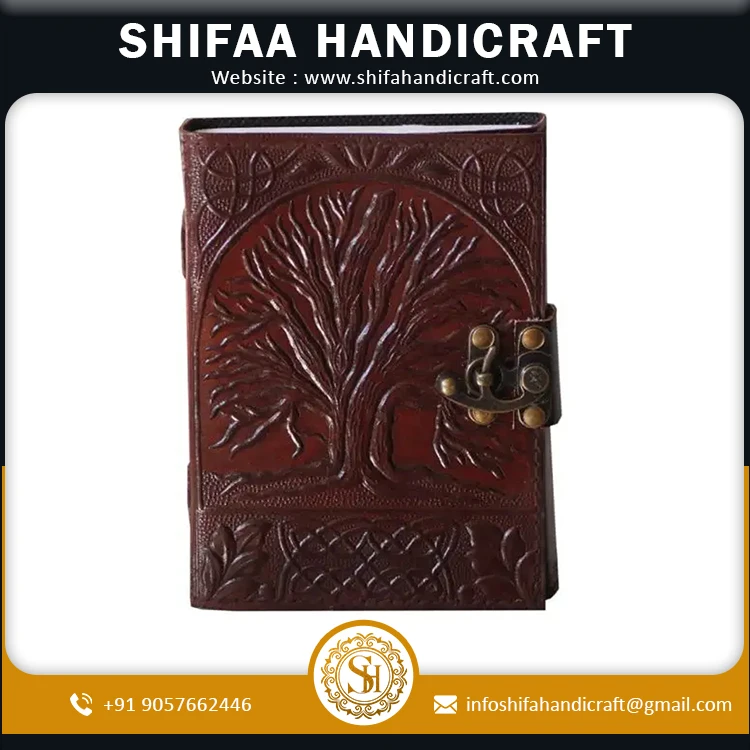 Tree Of Life Embossed Refillable Leather Journal Handmade Craft Cotton ...
