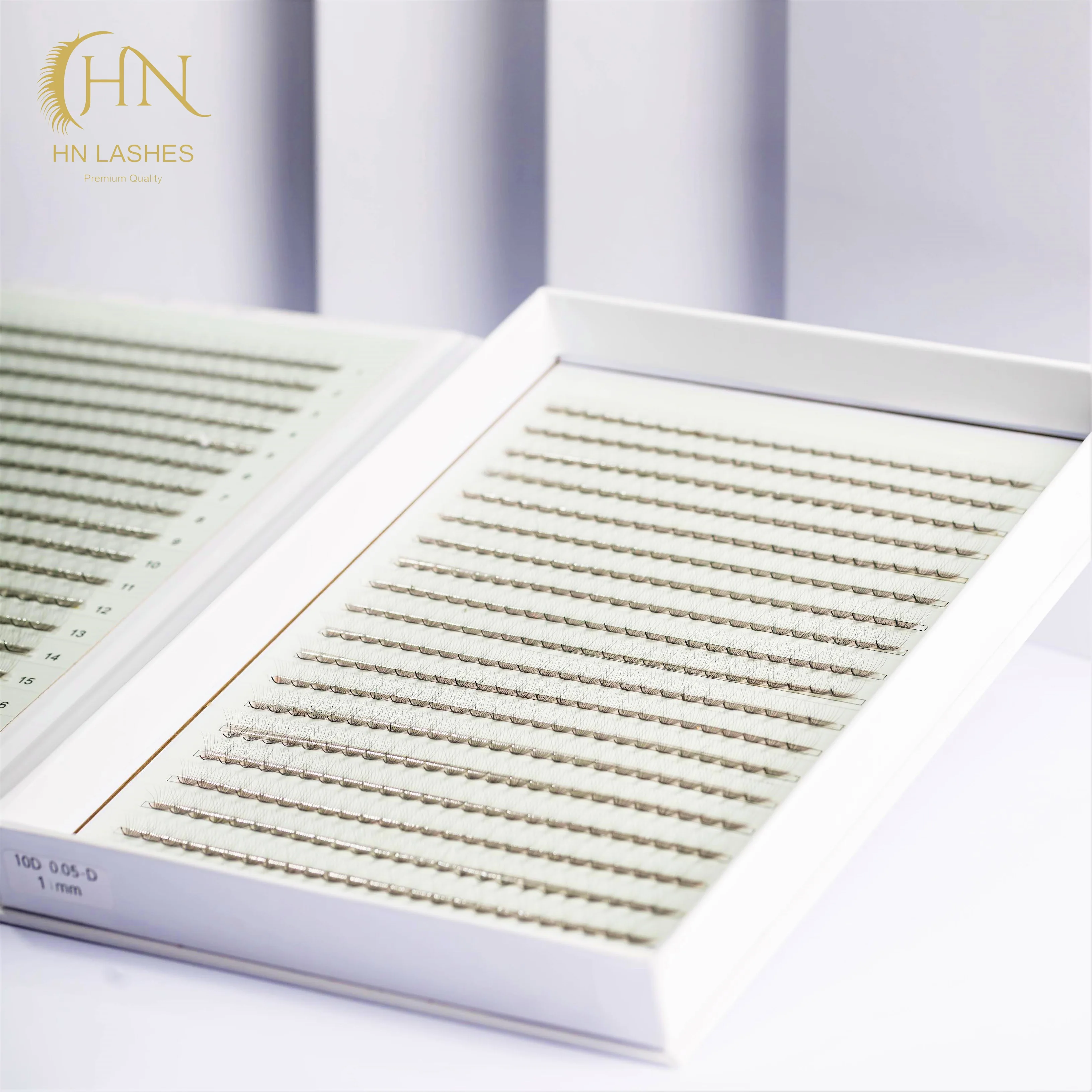 12d 14d Lines Lash Premade Russian Volume Fans Big Trays Sharp Stem Pre ...