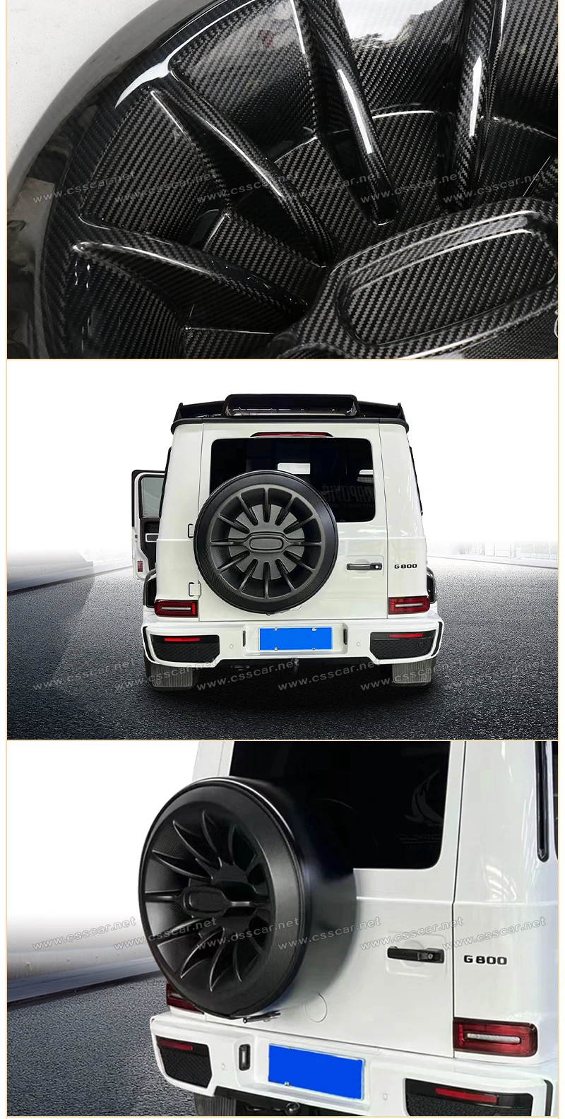 Car Parts Dry Carbon Fiber Spare Tire Cover For Mercedes Bens G Class ...