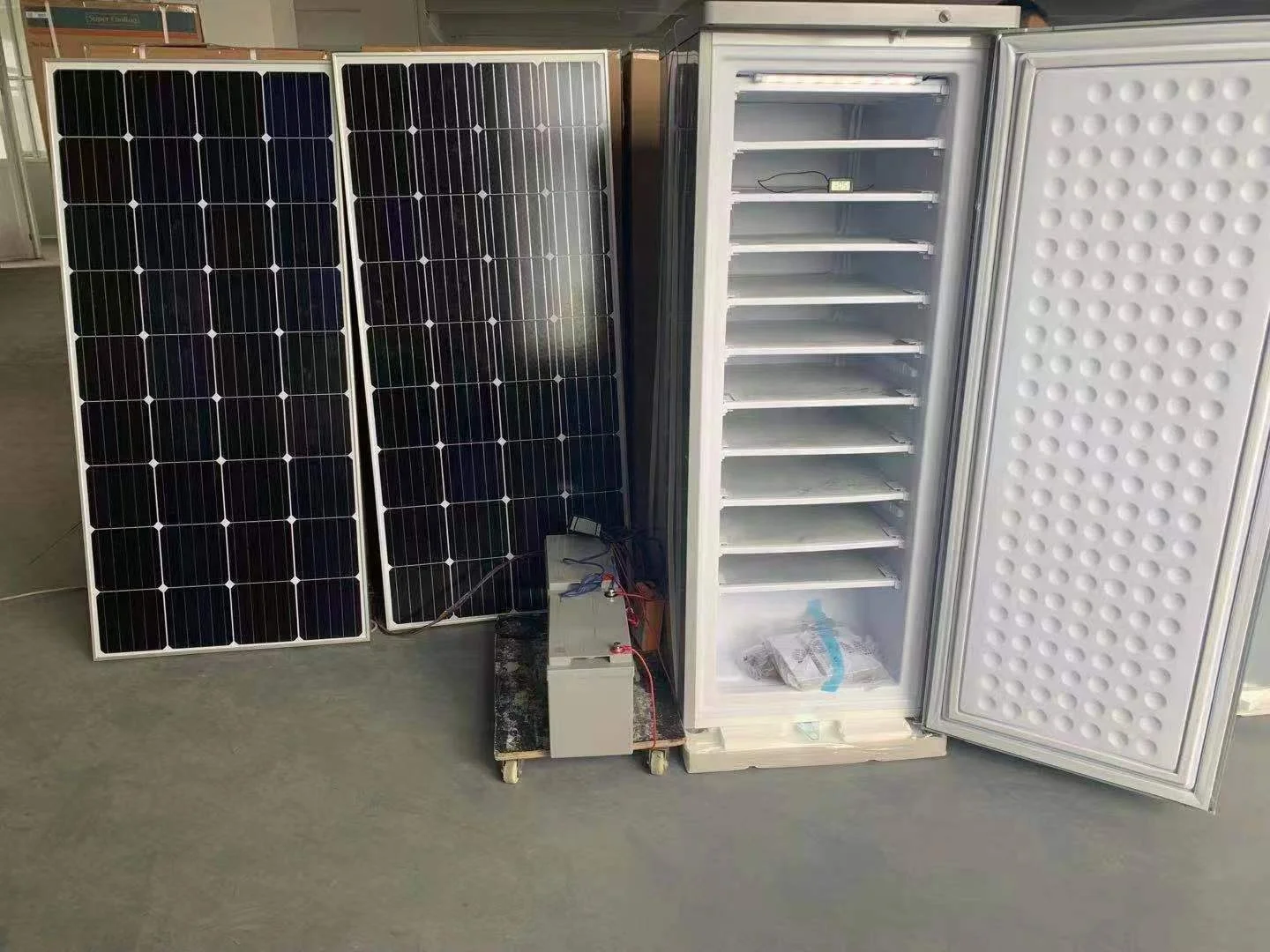 Commercial Electric Solar Panel Gel Battery 70kg 24 Hours DIY Ice Maker ...