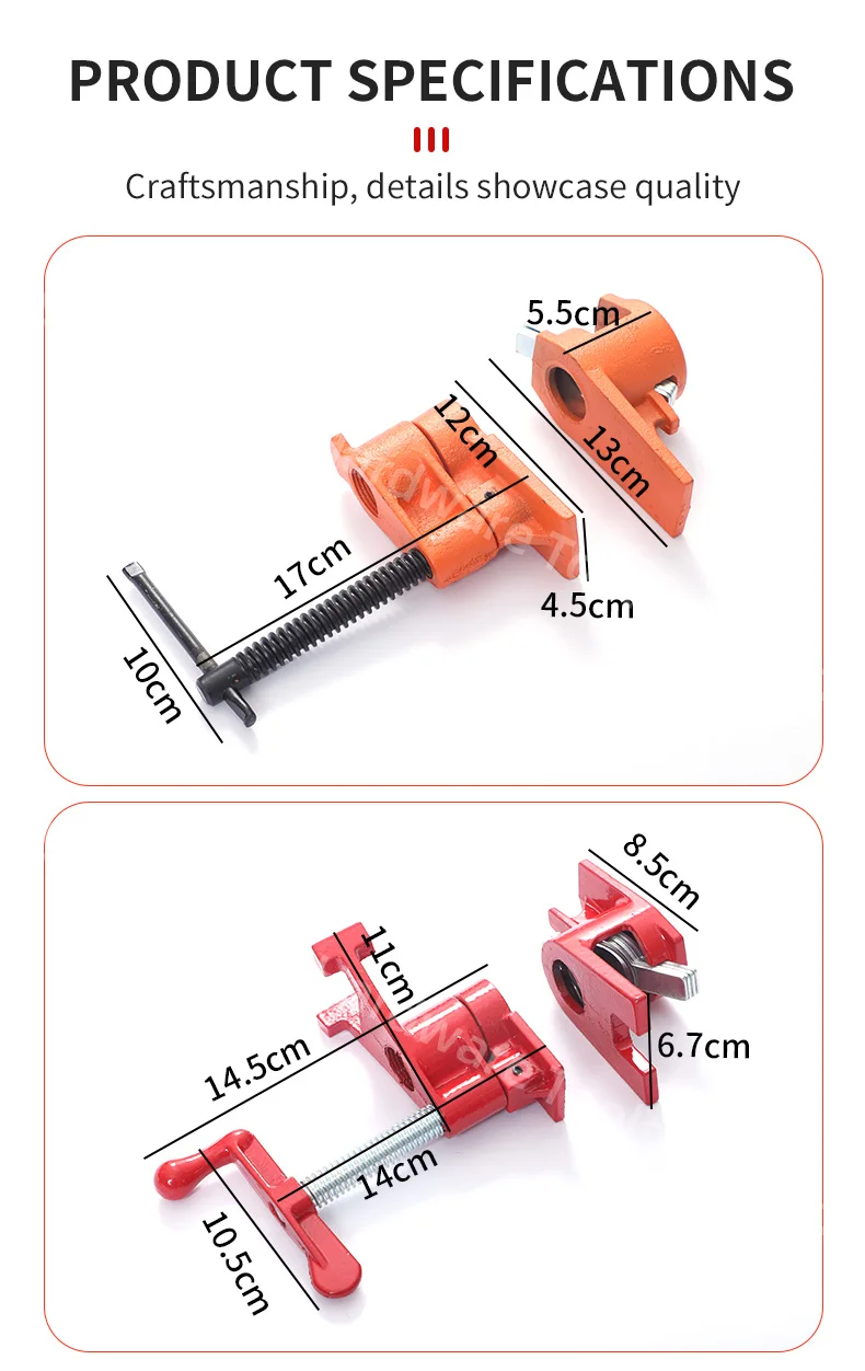 Heavy Duty Hand-Operated Stand Plank Splice T-Bar Clamps