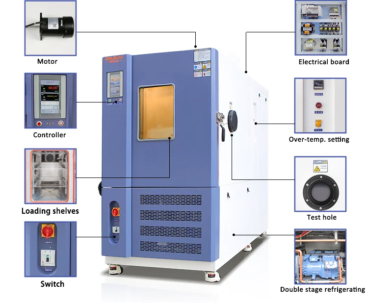 Adjustable 408l Rapid-rate Cycle Temperature Test Chamber Battery ...