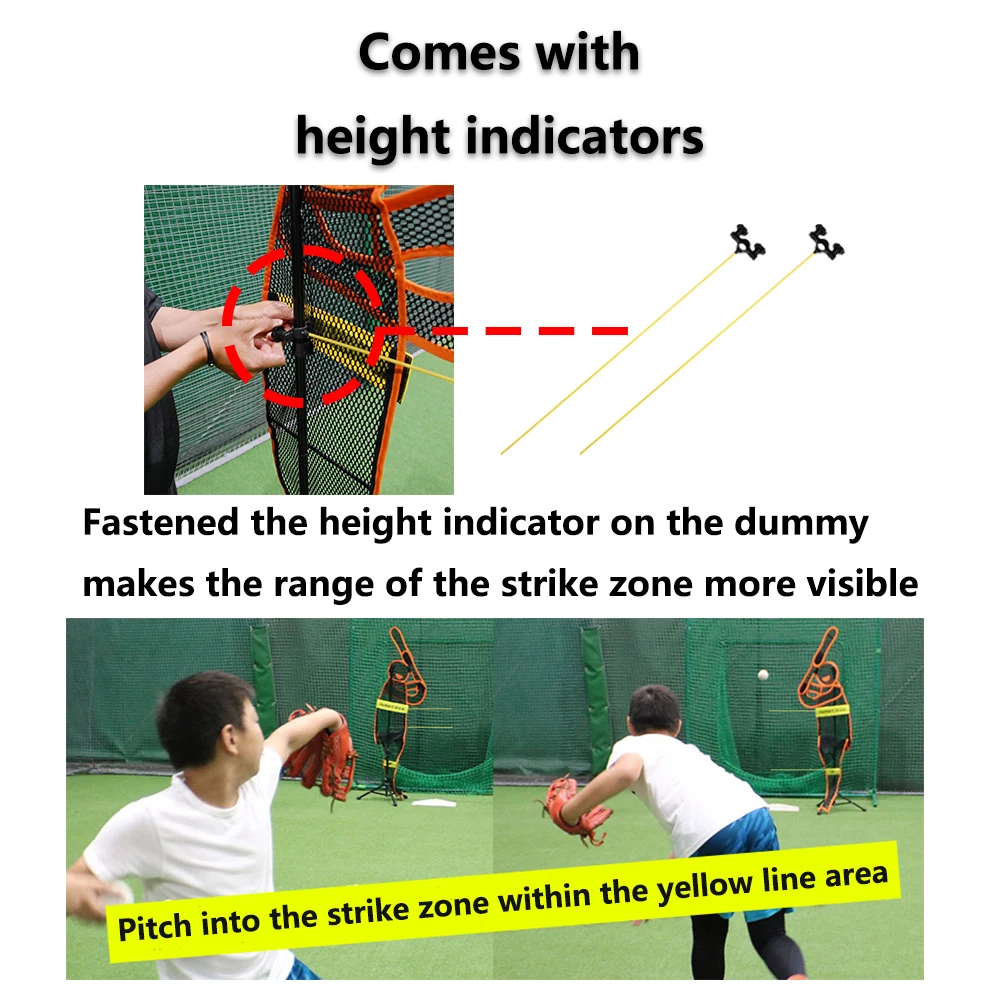 Baseball & Softball Net Mannequin Batter Pitching Practice - Buy ...