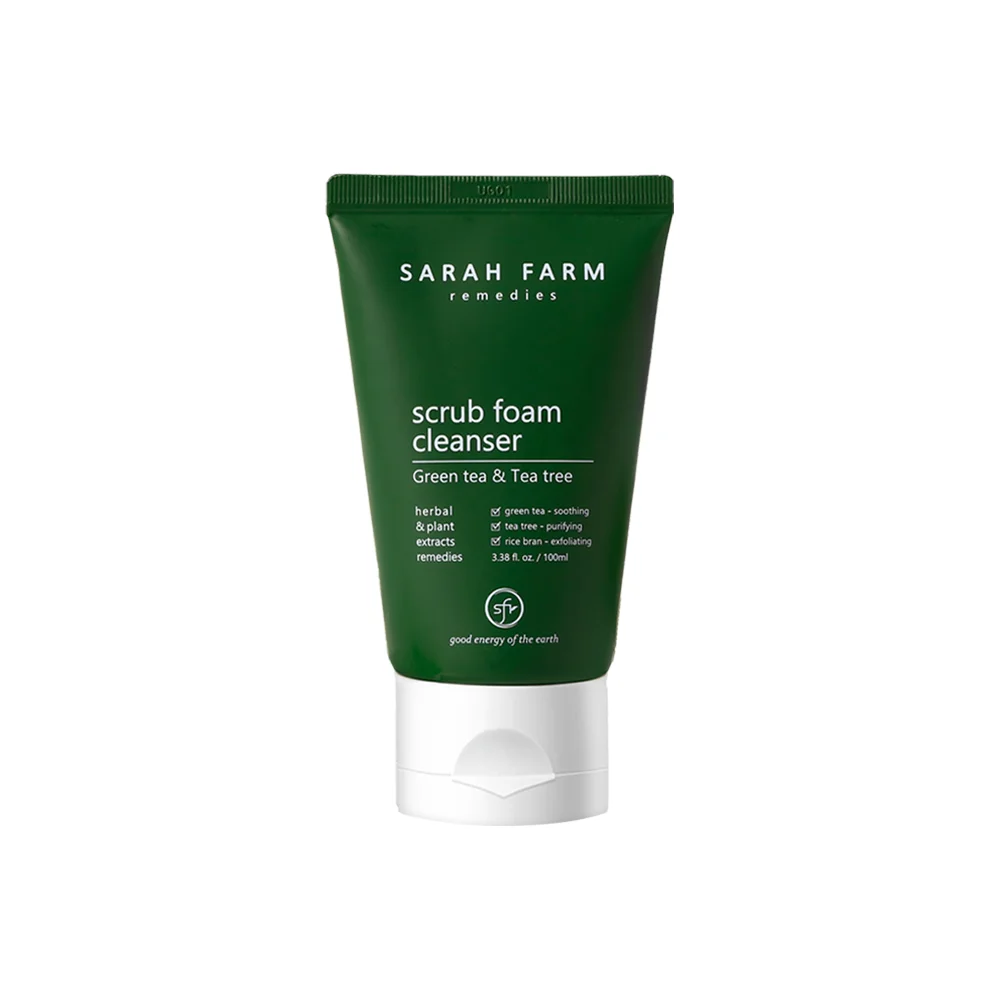 Facial Cleanser Sarah Farm Korean Made Remedies Scrub Foam Cleanser ...