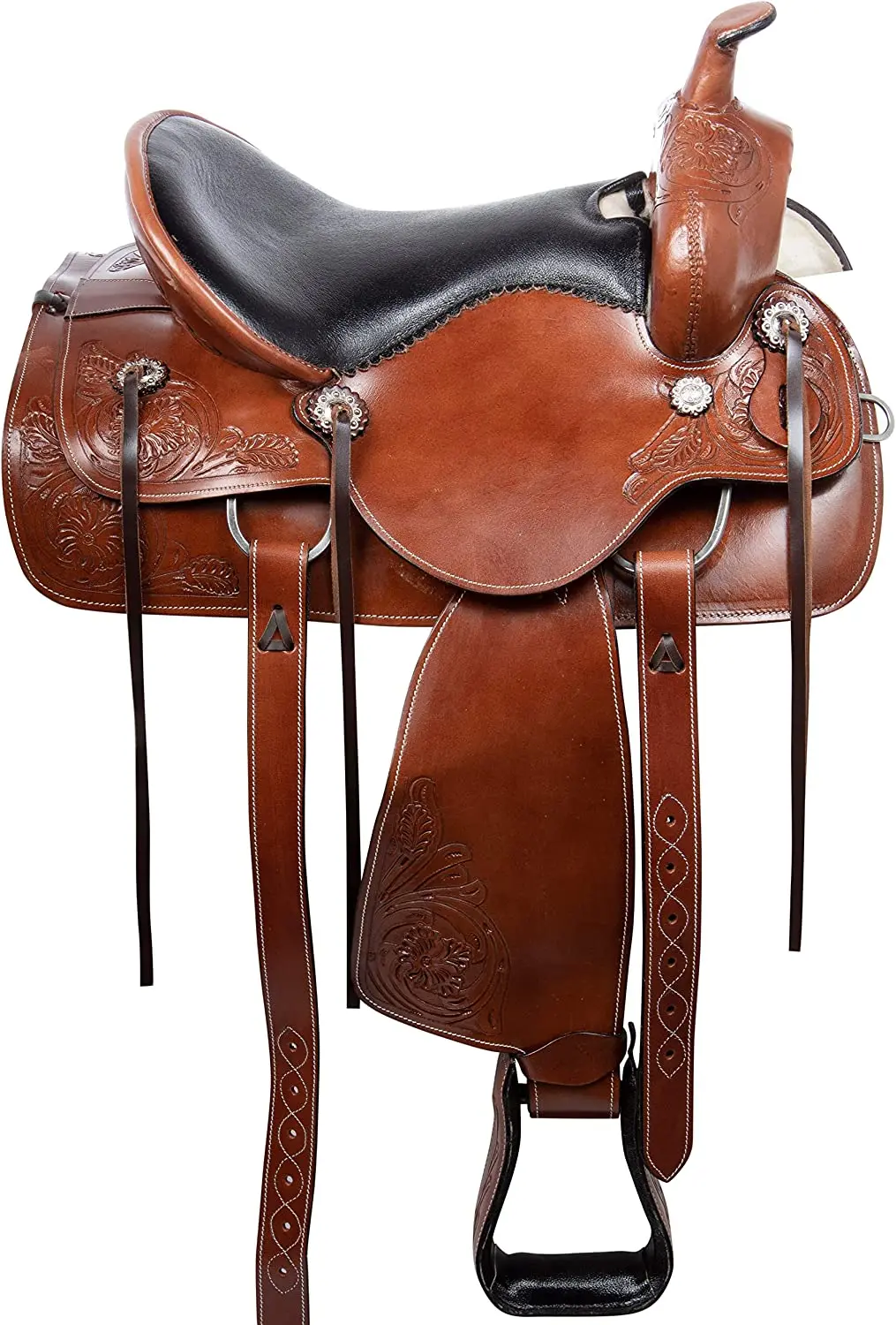 Handmade Indian 100 Leather Horse Western Saddle Style Origin Place ...