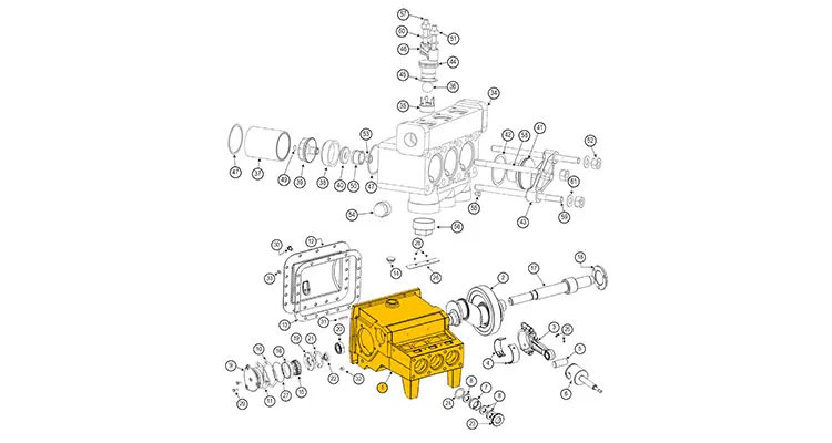 Pump Case for FMC Triplex Water Pump W11-420 Part 5257698
