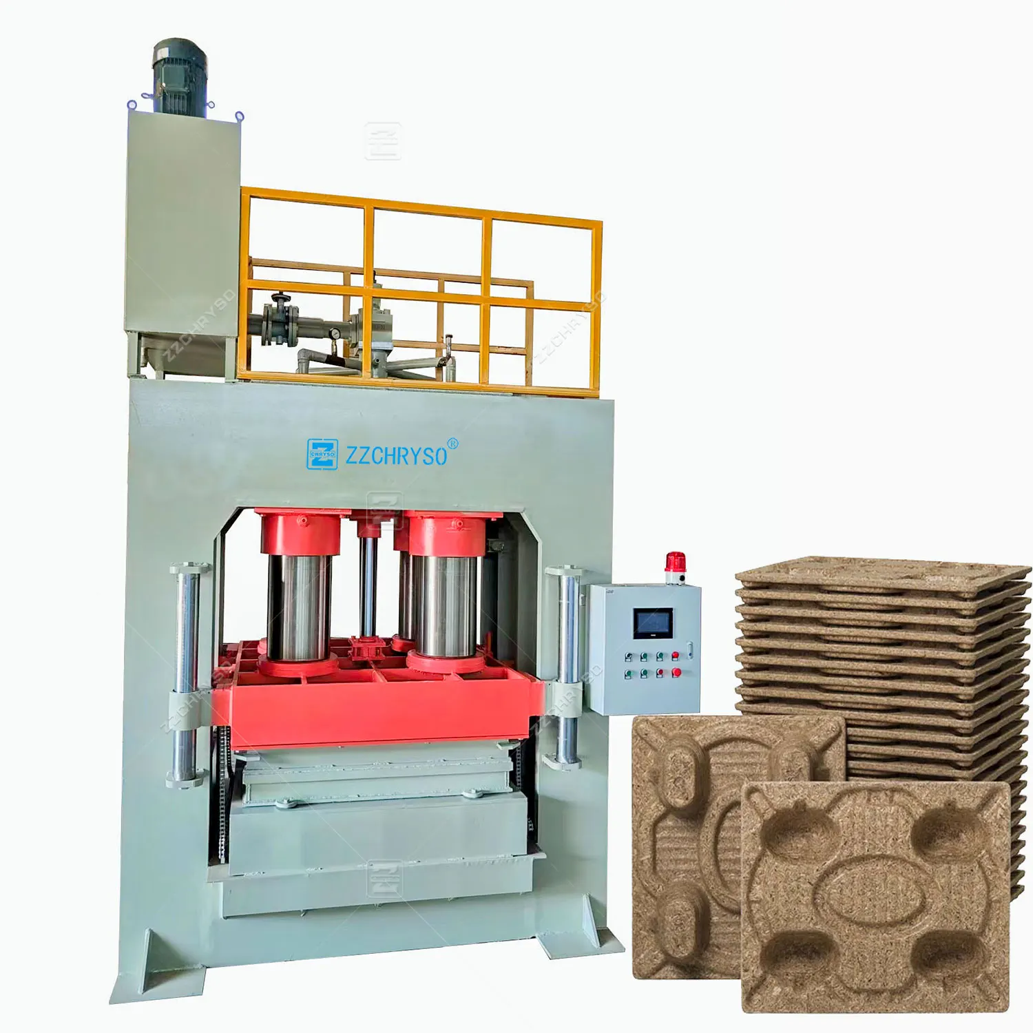 Sawdust Recycling Compressed Wood Pallet Making Machine Production Line ...