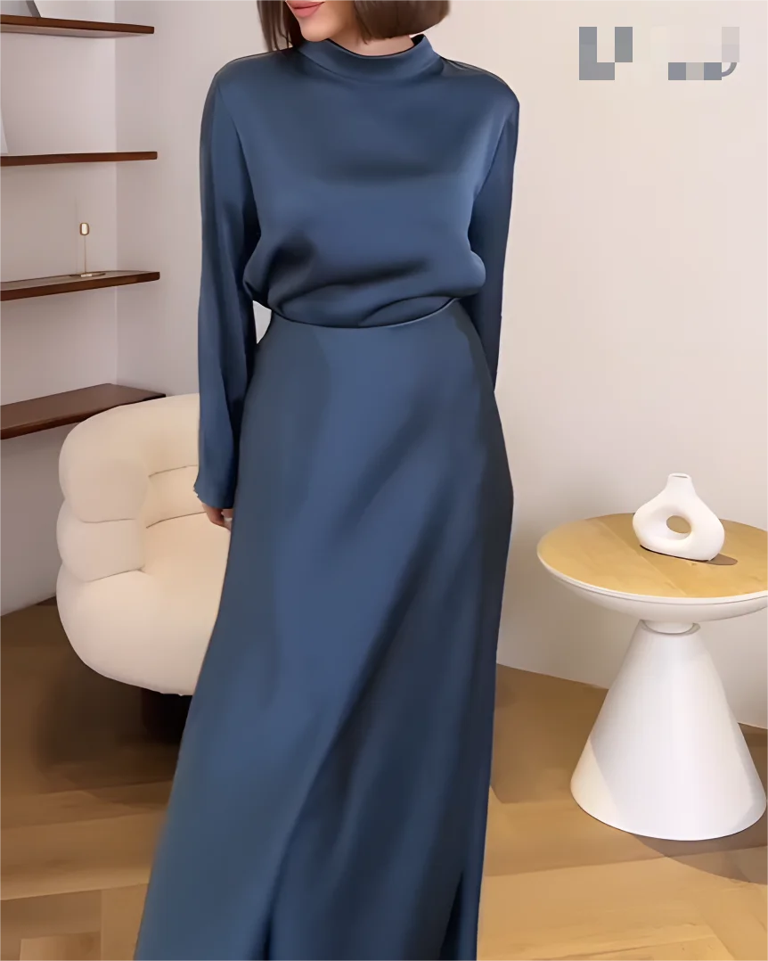 Modest Dress slim Satin 2024 Ssica Islamic Clothing Modest Fashion ...