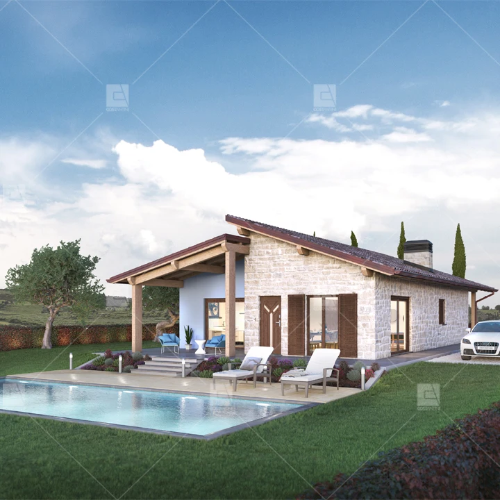 Luxury Prefabricated Houses from Italy - 130 Sqm Wood Tech