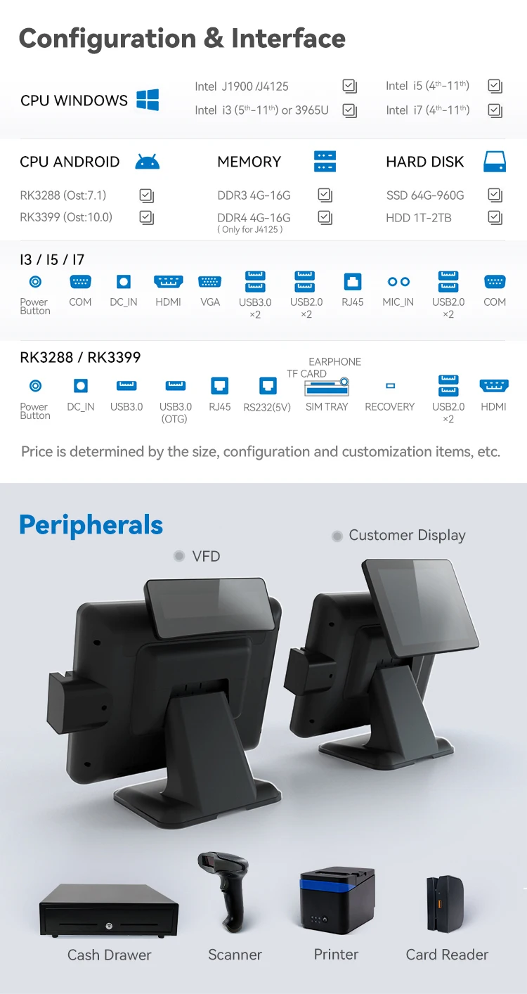 Restaurant All In One Windows Terminal Swipe Card Pos Machine - Buy ...