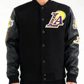 Custom Team Name Jackets | Customize Letterman Jacket | Laker White Pro ...