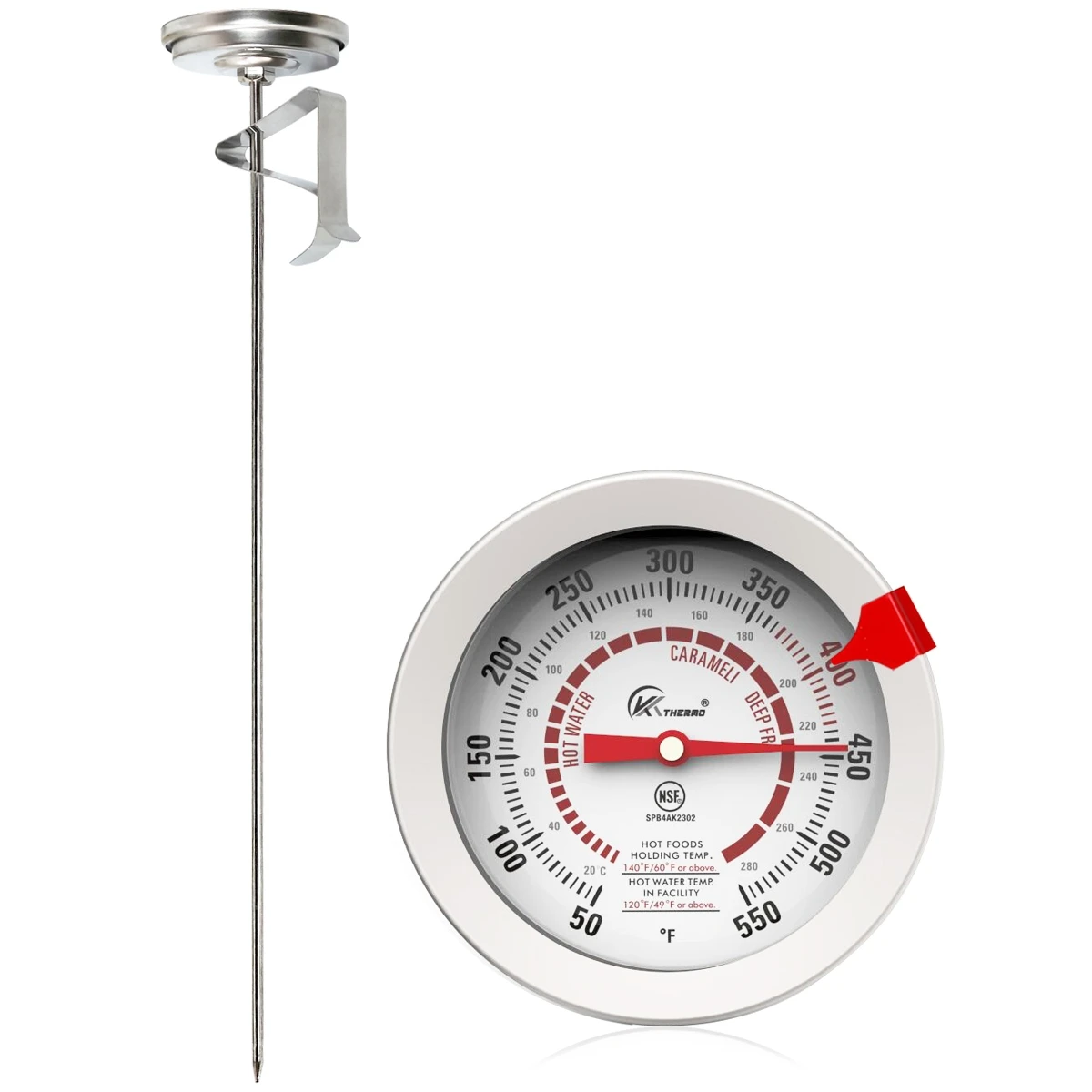 12" Stainless Steel Stem Deep Fry Thermometer - Buy Frying Thermometer ...