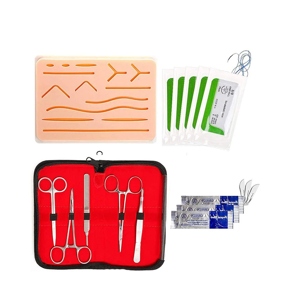 German Steel Suture Tools Kit With Scalpel Holder Mosquito Forceps Iris ...