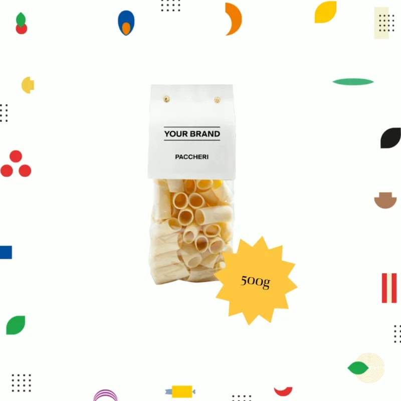 Private Label Paccheri Excellence - Dry Italian Pasta 500g Durum Wheat ...