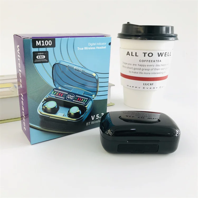 M100 Bluetooth Earphone Wireless Headphone Gaming In-ear Sport ...