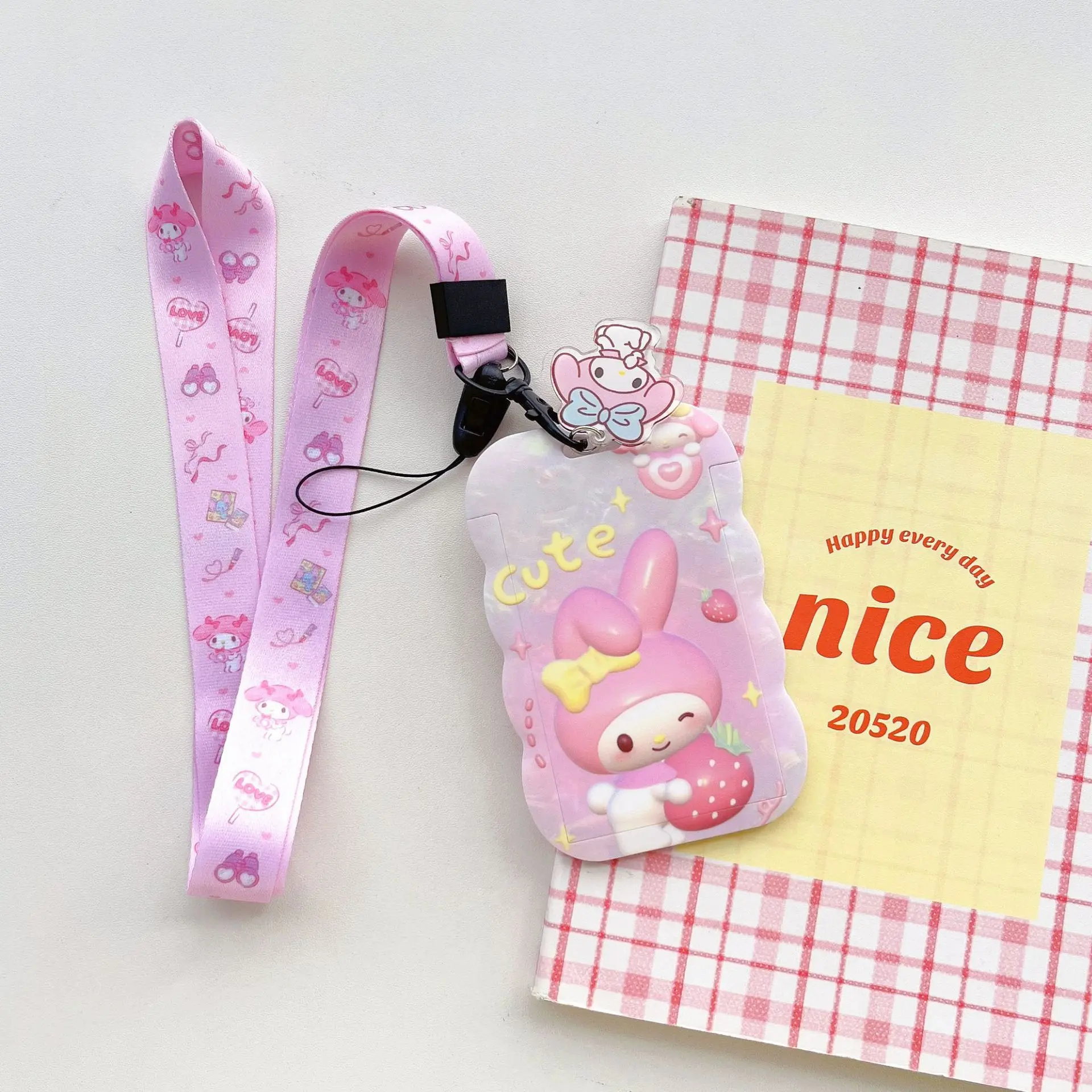 Kuromi Fashion Student Cute Id Badge Holder Lanyard Work Id Card Holder ...