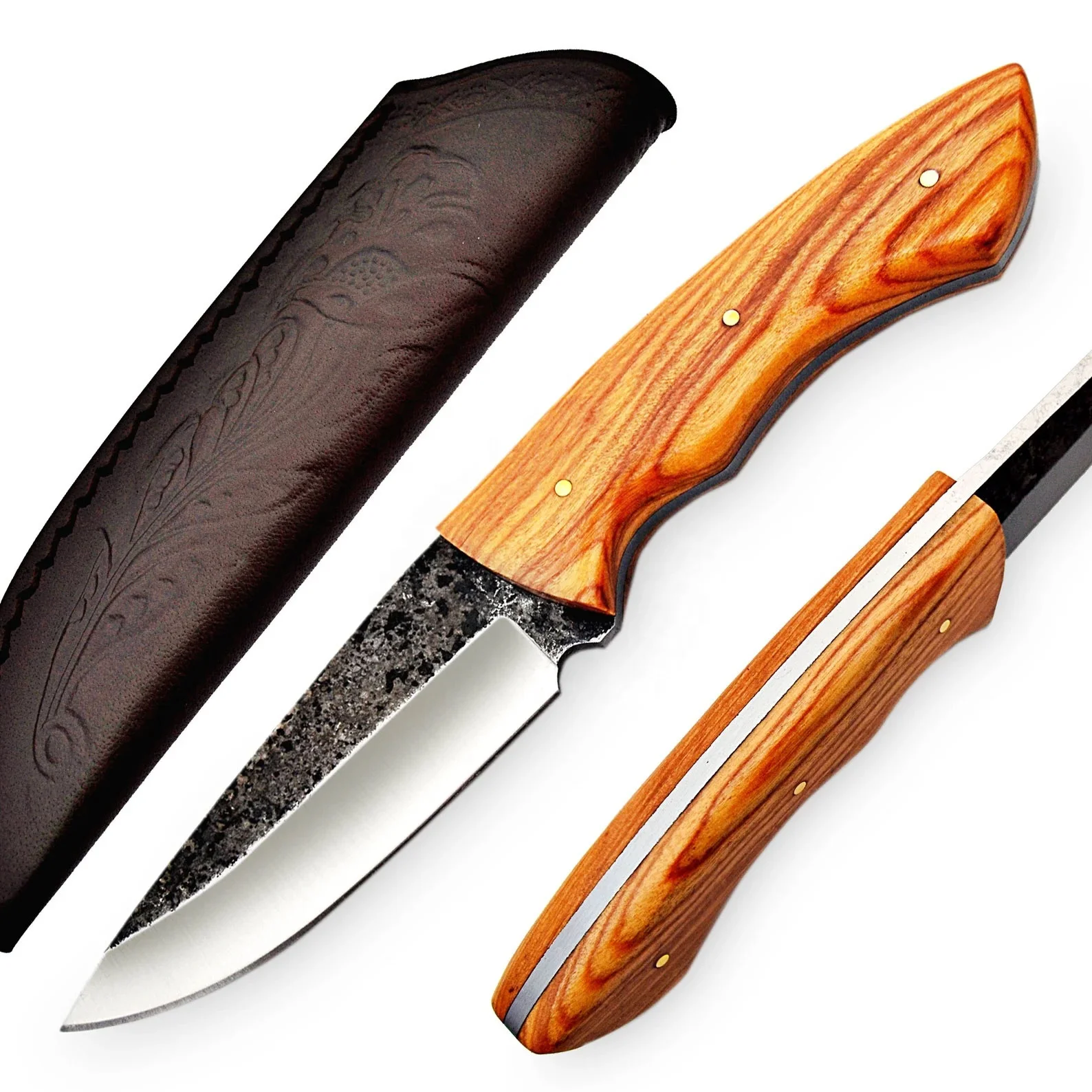 Best Quality Rose Wood 1095 High Carbon Steel Handmade Bushcraft ...