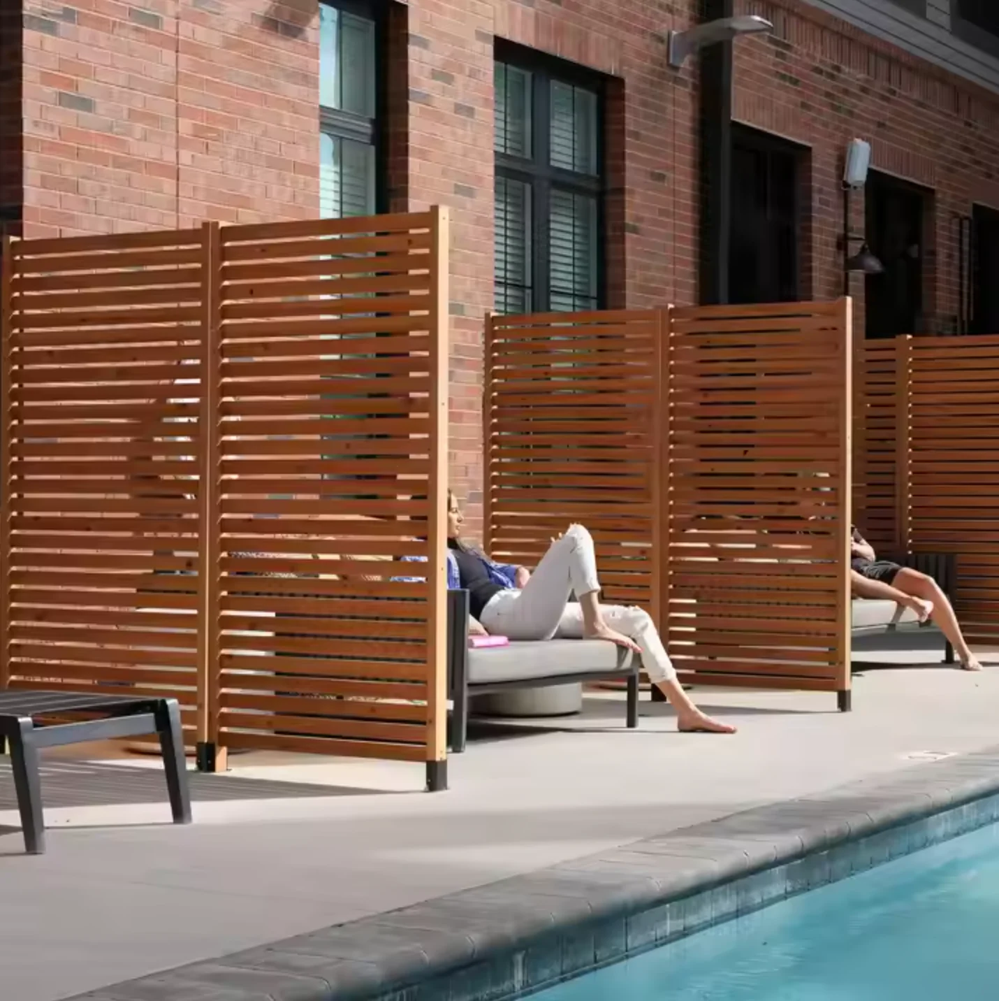 Acacia Wood Privacy Screen | Air Conditioner Fence, Pool Equipment ...