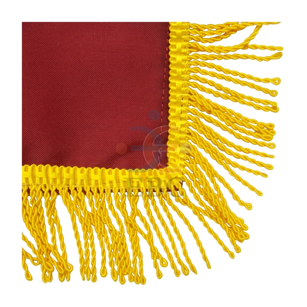 OEM Yellow Gold Flag Fringe Customized Fashion Flag Fringe in Silk ...