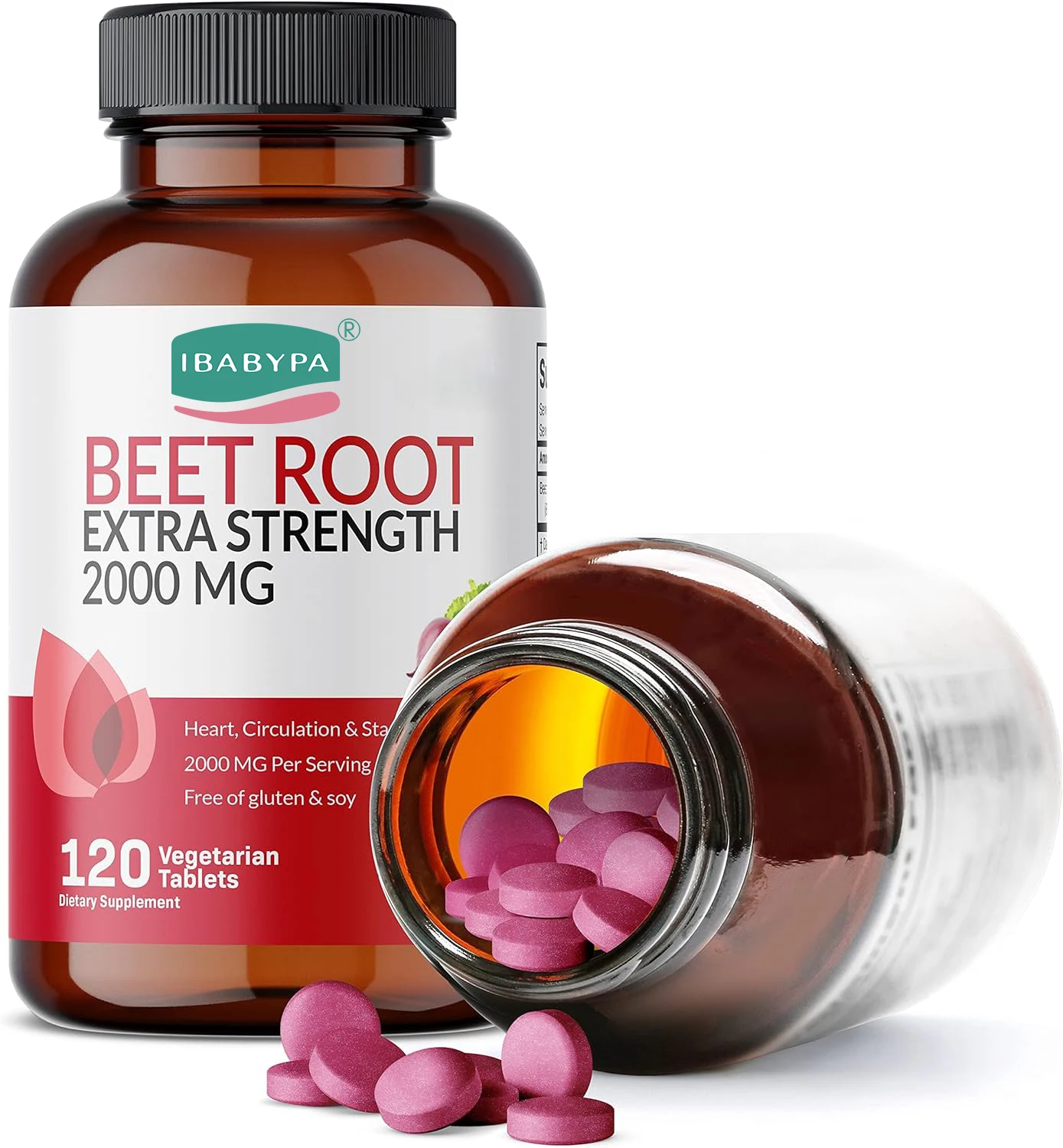 Beet Root Extra Strength 2000 Mg - Non-gmo,120 Vegetarian Tablets High ...