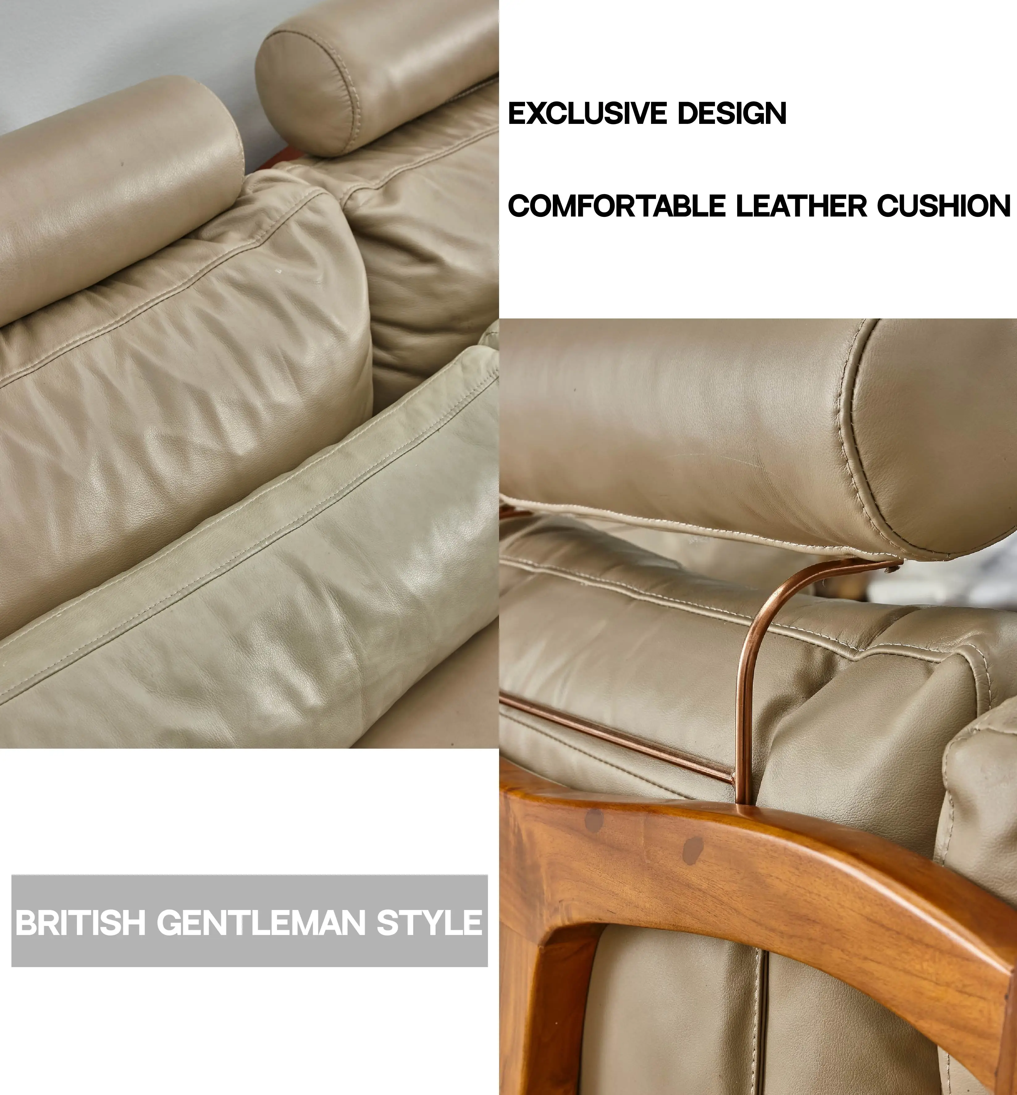 Modern And Elegant Teak Wood Frame Two Seater Sofa Loveseat From Sofa ...