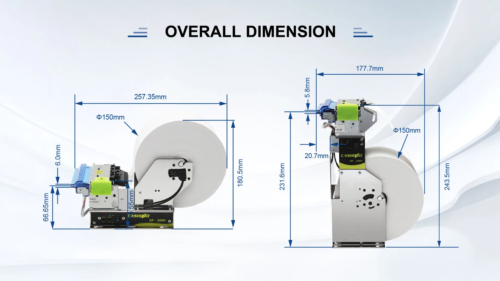 Thermal Receipt Printer 80mm Kiosk Printer Kp-300v With Cutter For Self ...