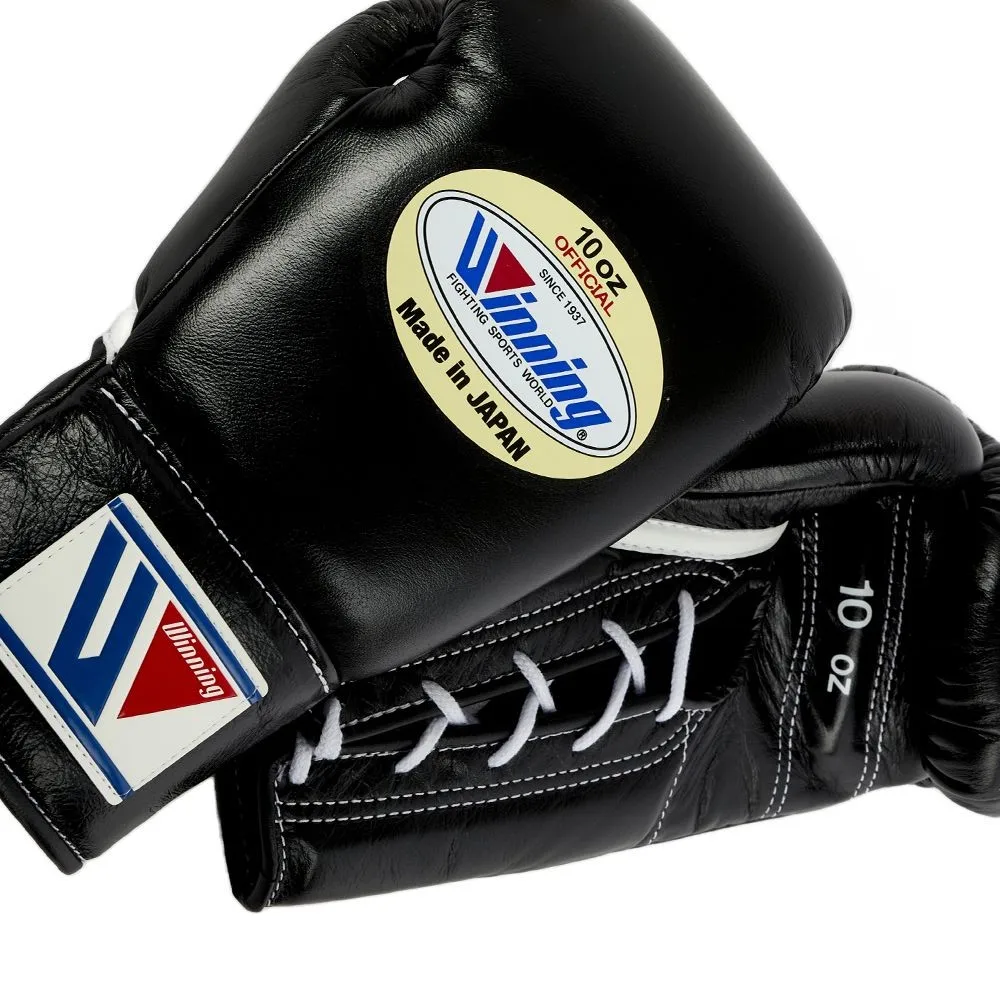 Latest Model Made in Japan Black Cowhide Leather Winning Boxing Gloves ...