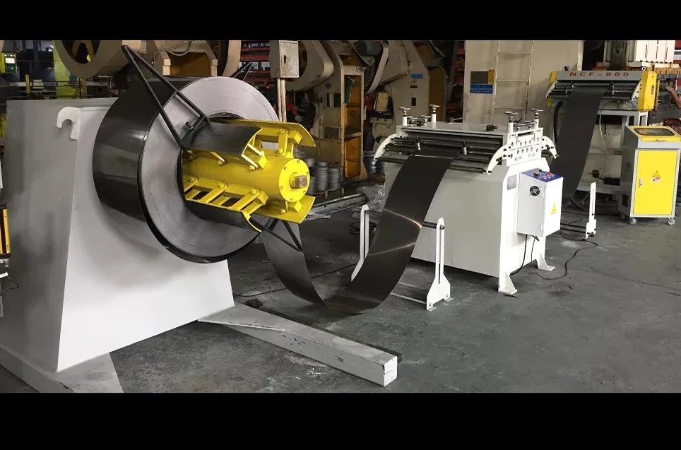 3 In 1 Nc Straightening Feeder And Cutting Machine For Automatic Press Machine Stamping Sheet ...