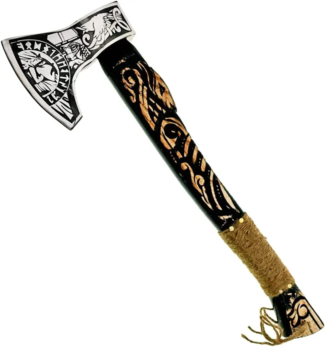 TOMAHAWK VIKING AXE HATCHET COMBAT AXE CAMPING TOOl VIKING MEDIEVAL ...