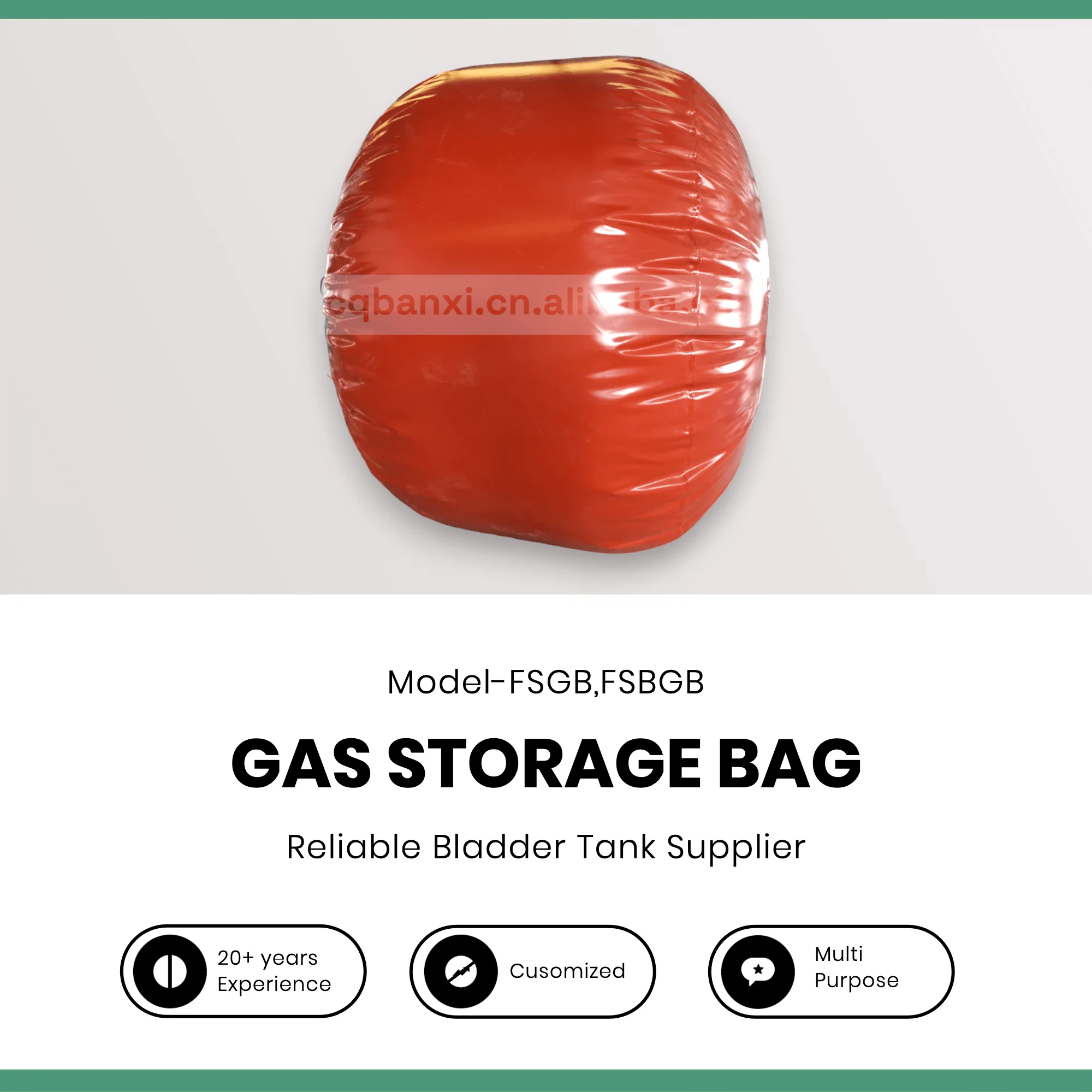 50m3 PVC Biogas Balloon Digester - Flexible Storage Bag