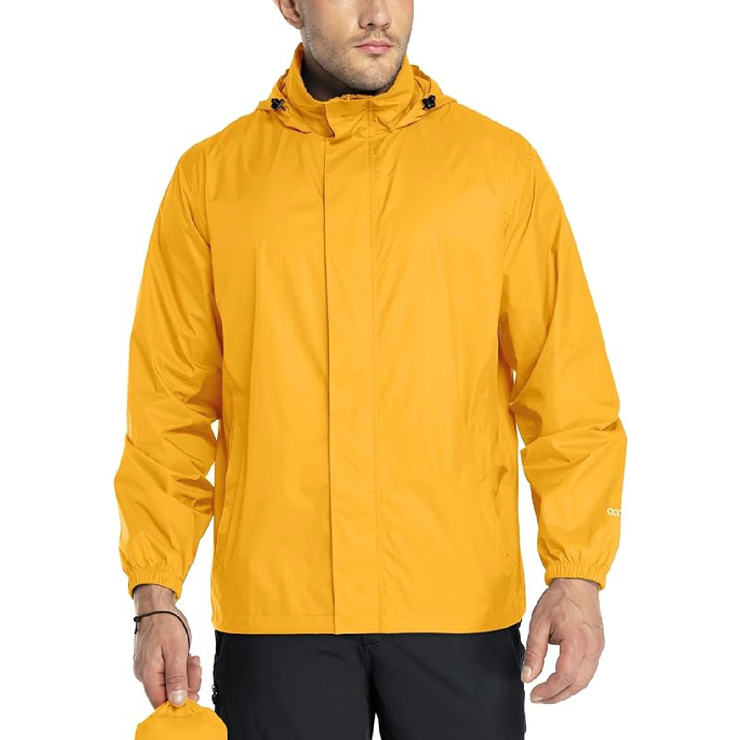 Packable Rain Jacket Men's Lightweight Waterproof Rain Shell Jacket ...