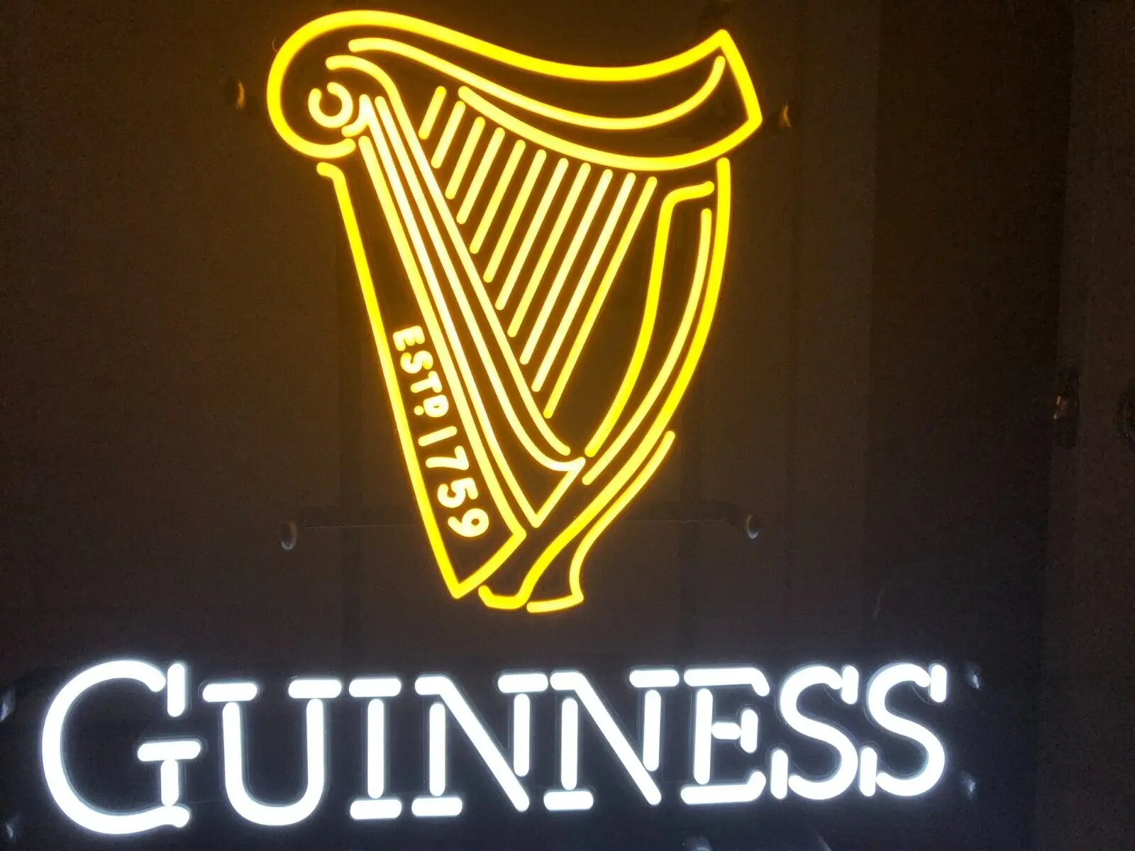 Guinness Beer Led Bar Sign Man Cave Garage Decor Light Guinness Harp ...