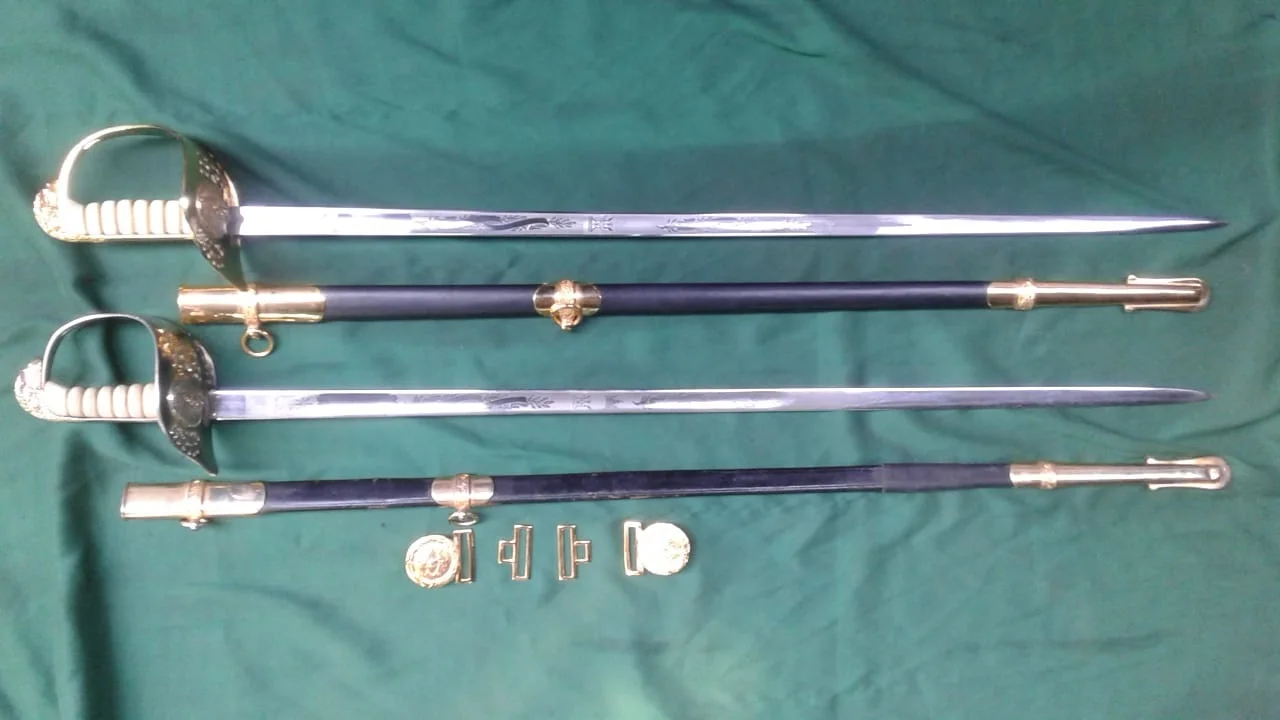 Flag Raising Ceremony Command Sword Antique Imitation Metal Sword Brass ...
